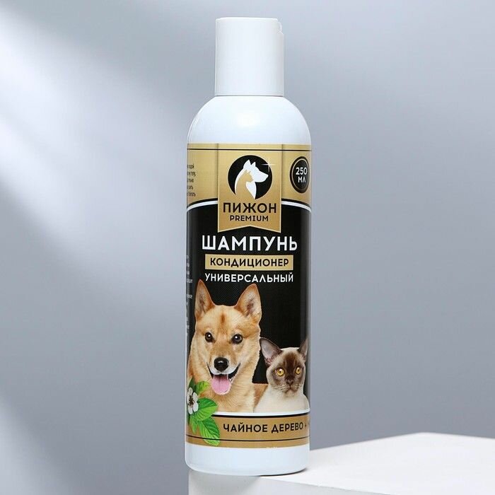 Шампунь-кондиционер для кошек и собак Пижон "Premium", с маслом чайного дерева и мяты, 250мл