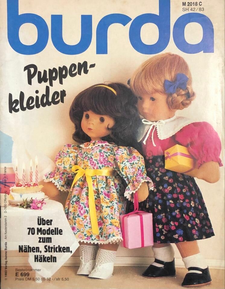 Журнал Бурда (Burda Style) Puppen kleider Мода для кукол 1983 год