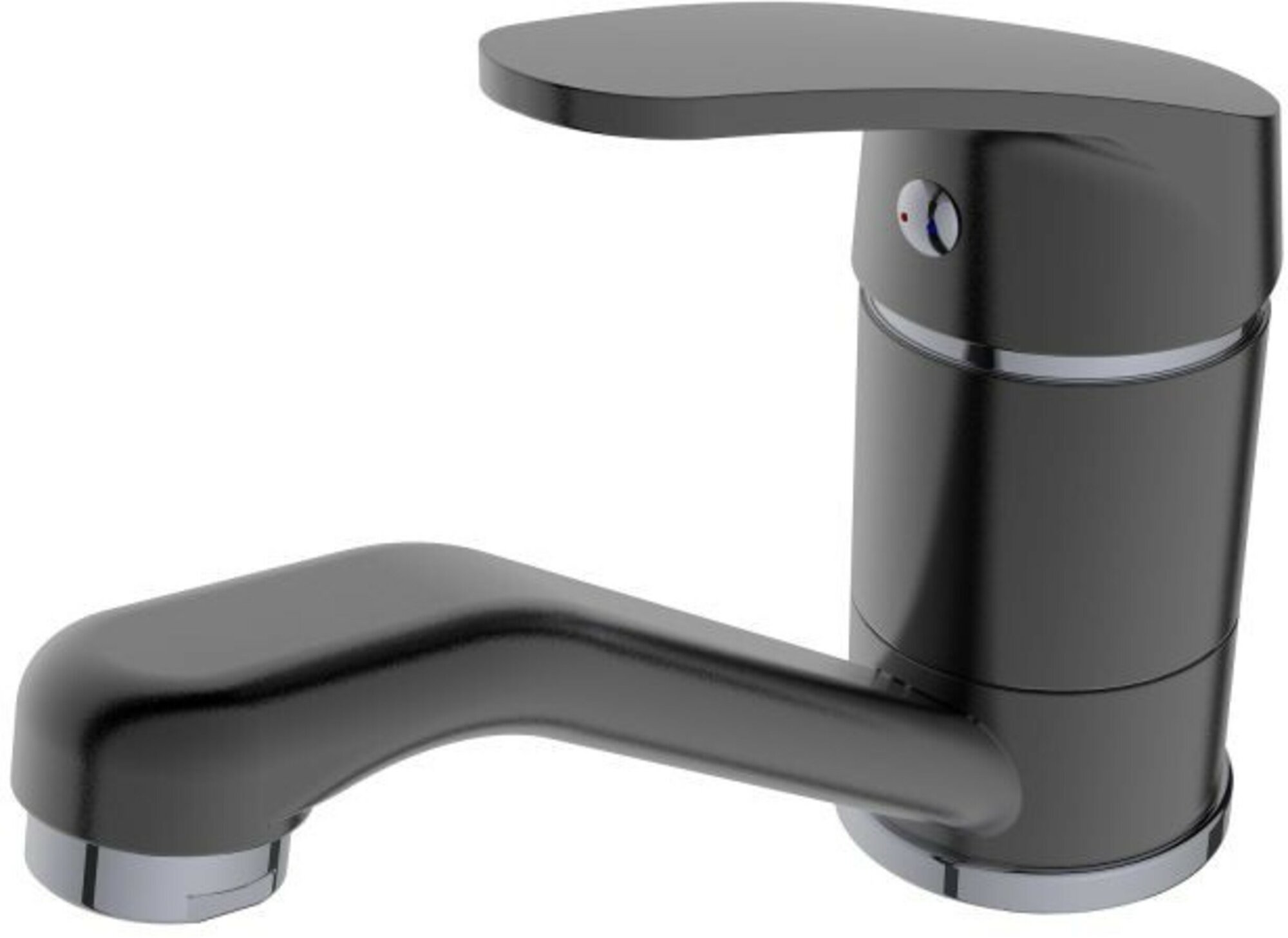 Смеситель для кухни ECONOCE 690 черный D35 с поворотным изливом (EC0690BL)