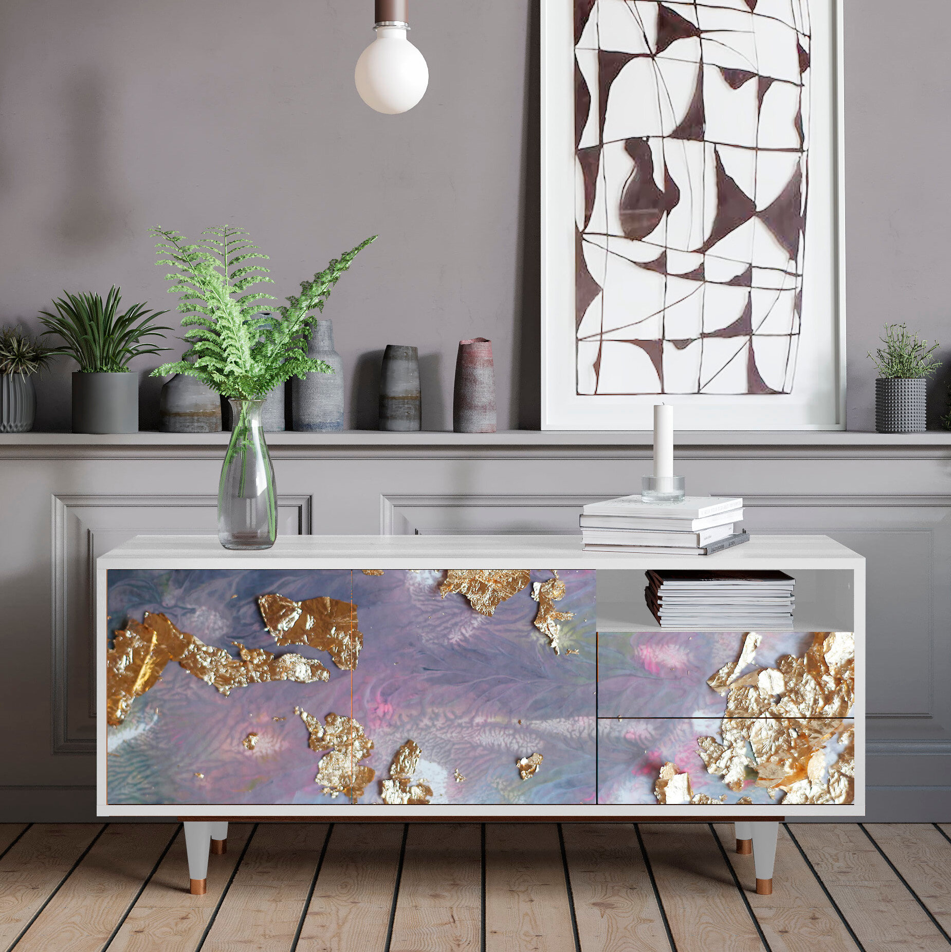 ТВ-Тумба - STORYZ - T7 Planet Earth, Размер - 125 x 56 x 41 см, Цвет корпуса - , Белый