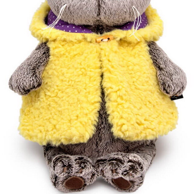 Одежда для Кота Басика 30 см - Меховой жилет с капюшоном, Budi Basa, OKs30-223