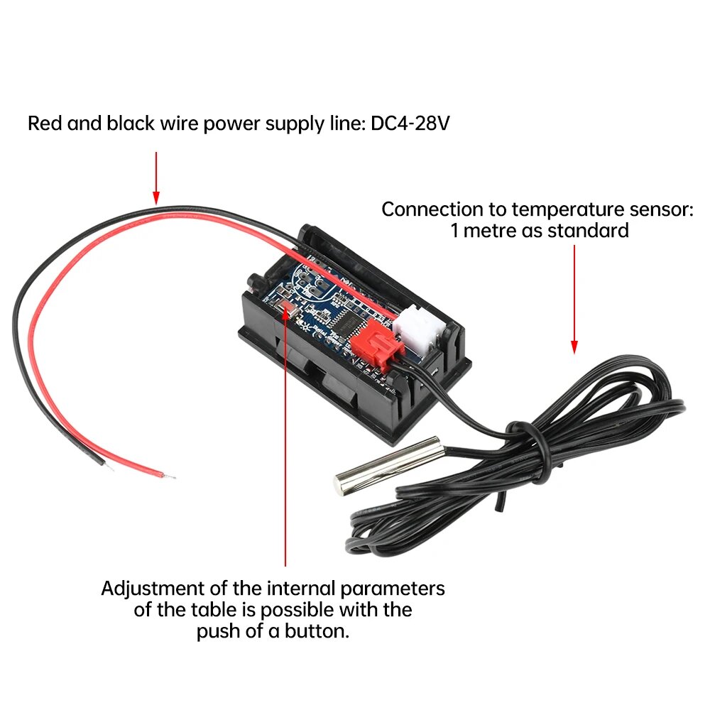 Термометр Gaqqee DC4.5-28V red — фото 1
