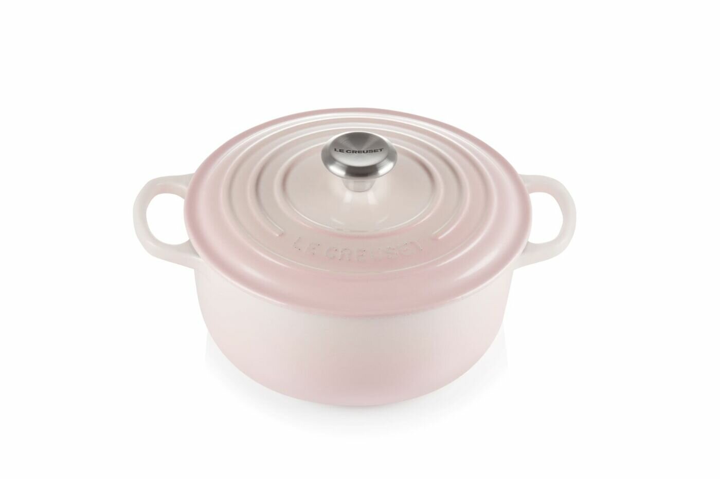 Кастрюля круглая 24 см Светло-розовый, стальная ручка, Le Creuset, 21177247774430, Чугун