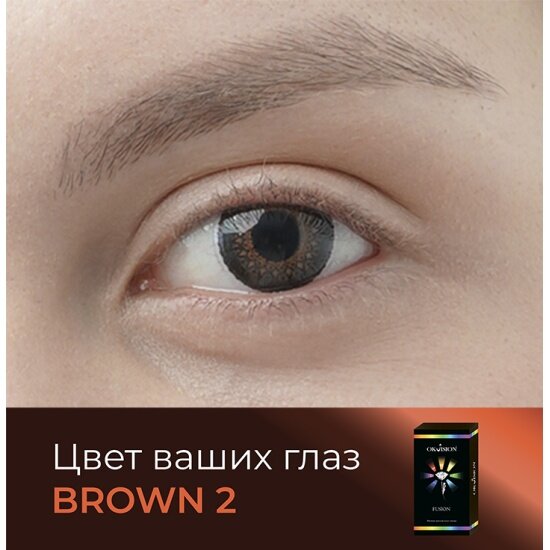 Контактные линзы Okvision Fusion (2 шт/ -3.50/8.6/14.0) Brown (2)