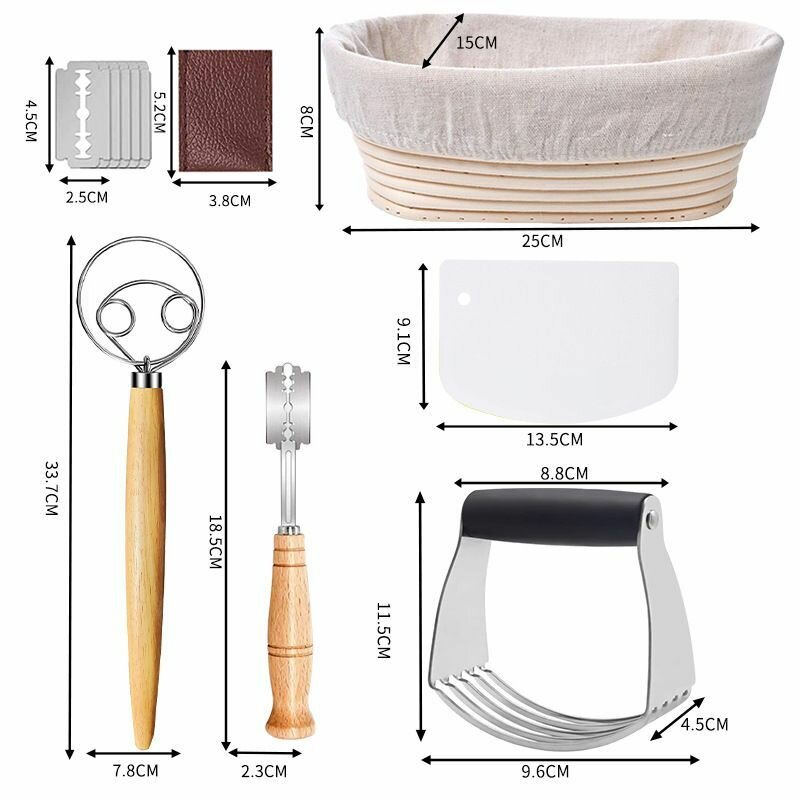 Корзина для расстойки хлеба, Овальная, 12 шт,12