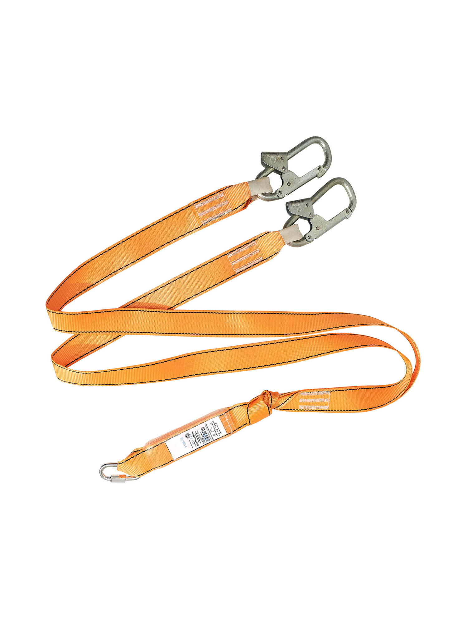 Двойной строп страховочный, ленточный с амортизатором аАд+Кс