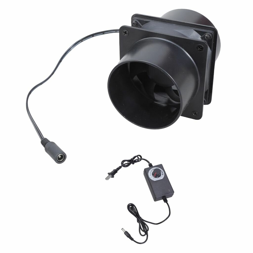 Вентилятор 80мм с воздуховодами для гидропоники