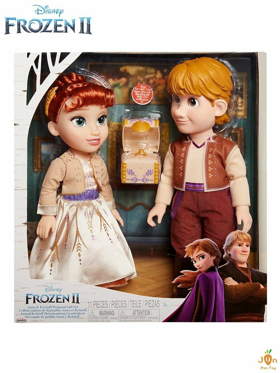 Дисней Анна Disney Frozen 2 Anna & Kristoff Proposal Gift Set / игрушки для девочек с куклами и кольцами, подходящие в качестве подарок на день рождения