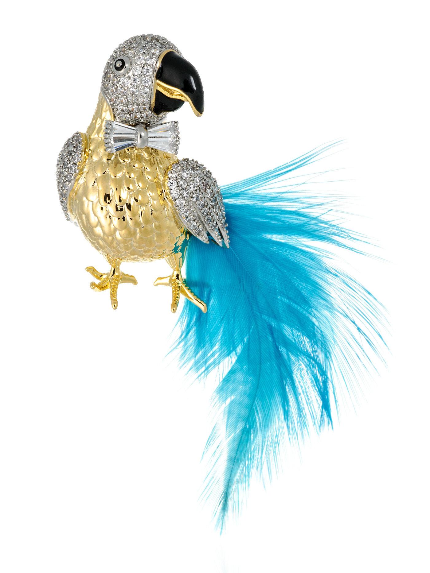 Брошь, фианит