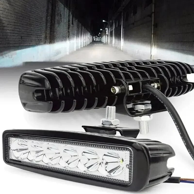 Универсальная Рабочая Фара Для Внедорожников 18W 6-LED, Лампа Приближения, ДХО, Дальний/ближний Свет, 12V