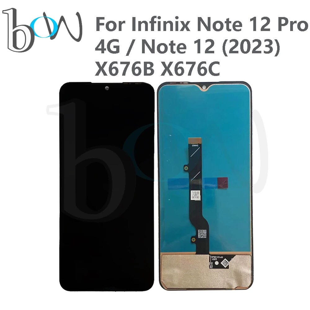 Для Infinix Note 12 Pro 4G X676B/Note12 (2023) X676C ЖК-дисплей, дигитайзер сенсорного экрана, стеклянная панель, полная замена в сборе