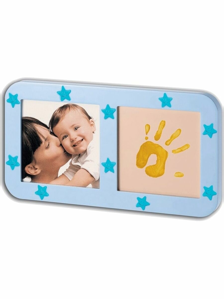 BABY ART Звездная рамочка с отпечатком и фото, набор для слепков для детей от 0 месяцев