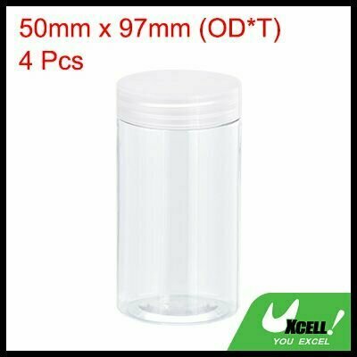 Круглые пластиковые банки Uxcell, 150мл, прозрачные с прозрачной крышкой, 4 шт