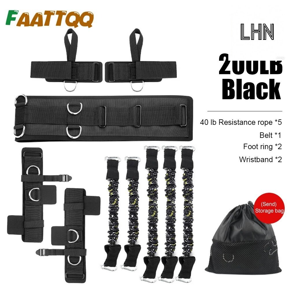 Набор эспандеров для тренировок по боксу, система ремней для силовых и ловкости ног для бокса, ММА Муай Тай, фитнеса,