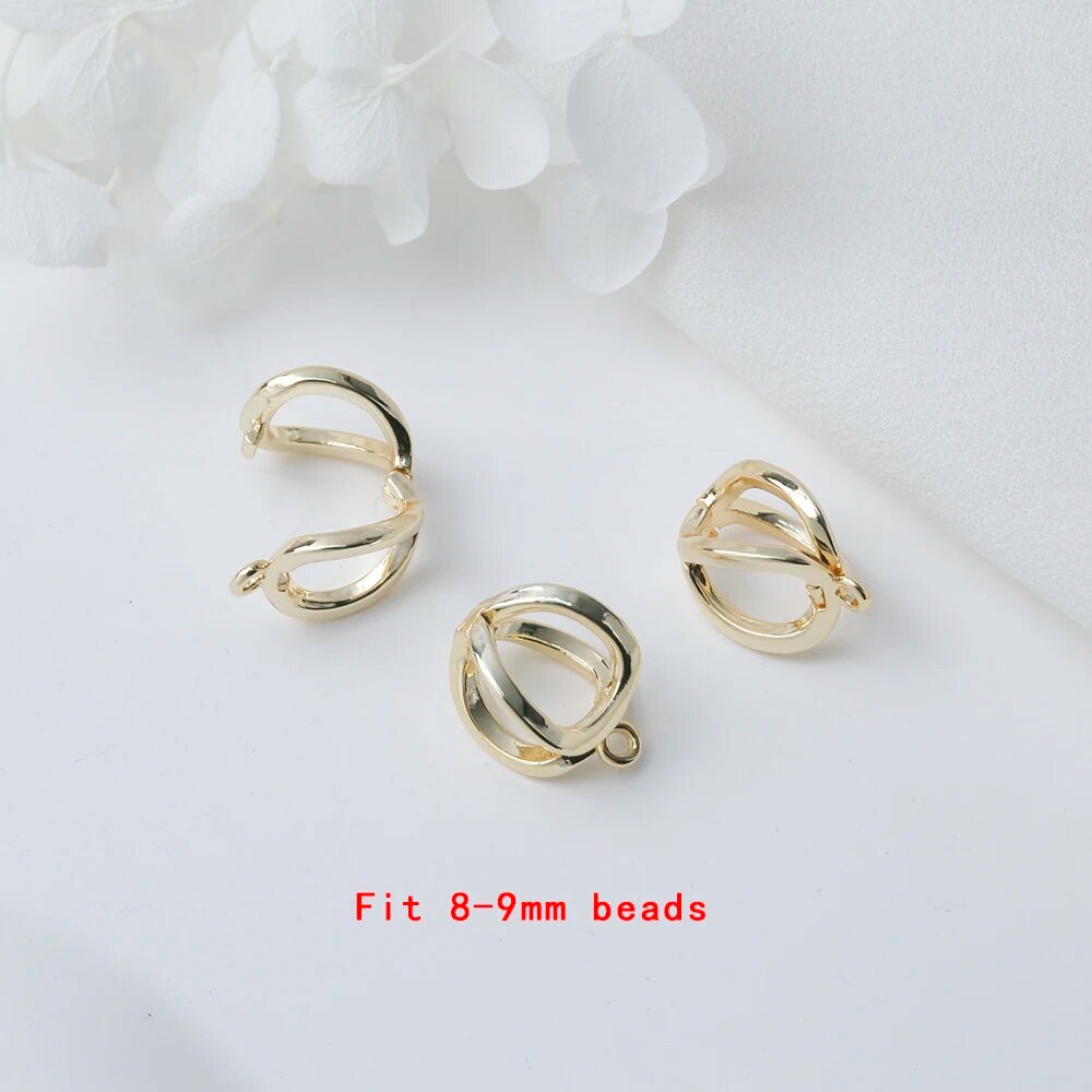 Складные застежки для ожерелий из металла 5 шт. 14K Gold Plated Big