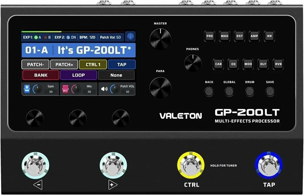 Процессор Valeton GP200LT Процессор эффектов гитары(Китайская версия)