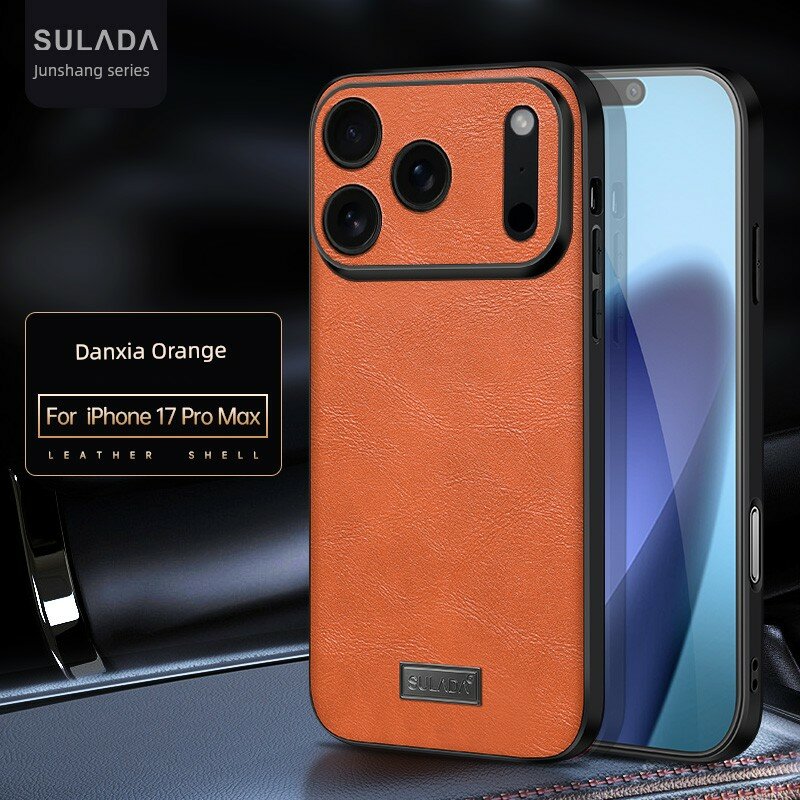 Чехол для Apple iPhone 17 Pro/17 Pro Max, легкий люксовый ретро-чехол из тонкой текстурированной кожи, защитный чехол