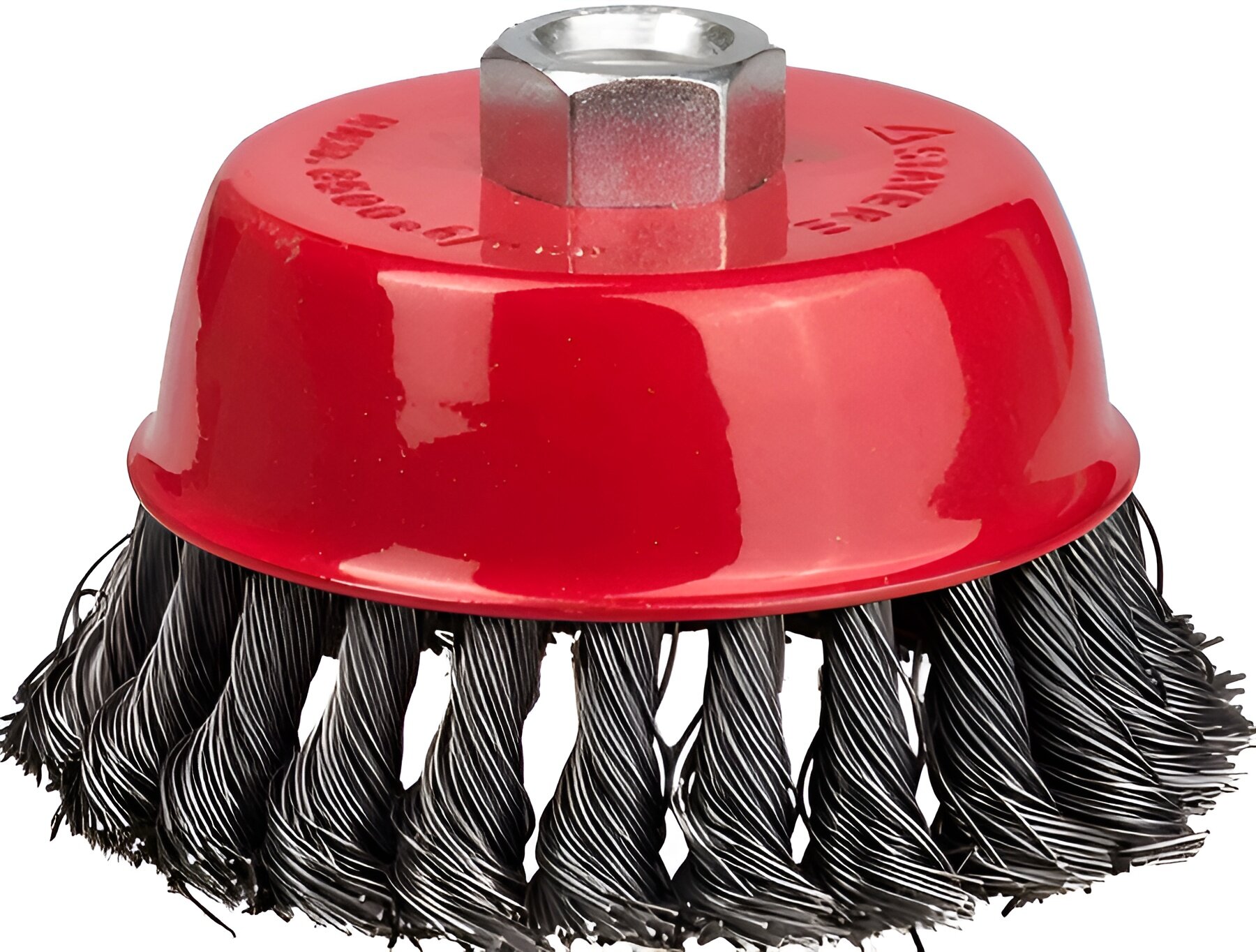 Щетка для УШМ 75мм жёсткая / УШМ 75мм жёсткая щетка, крученая проволока, "чашка", М14 (1шт)