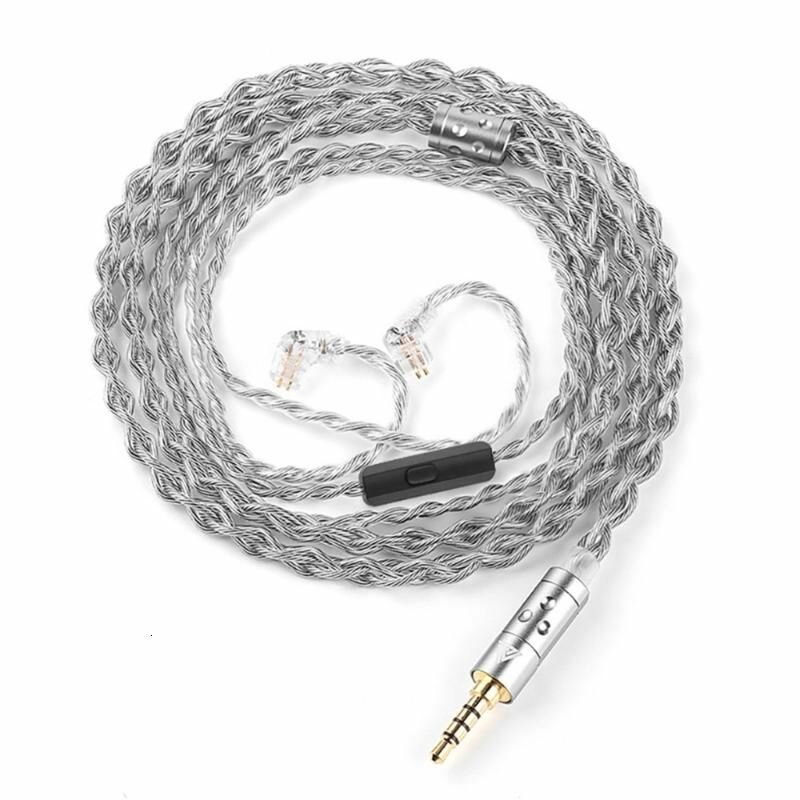 Точный звуковой кабель с коаксиальной плетеной конструкцией, шнур для наушников из бескислородной меди