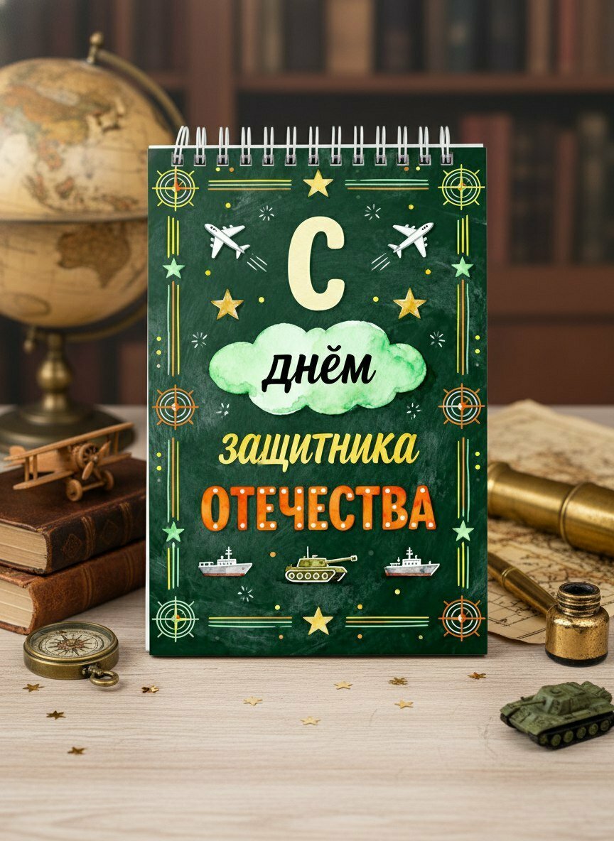 Блокнот для записей и рисования 80 страниц А5 23 февраля