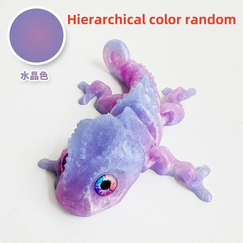 3D-печать фигурки хамелеона, многосуставные подвижные имитационные глаза для домашних аксессуаров, детские игрушки, подарок, украшение для гостиной