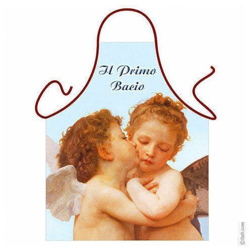 Фартук кухонный, рабочий, для повара, на завязках, с водоотталкивающей пропиткой, с приколом 57х75 см, ITATI