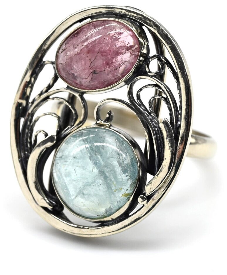 Кольцо, аквамарин