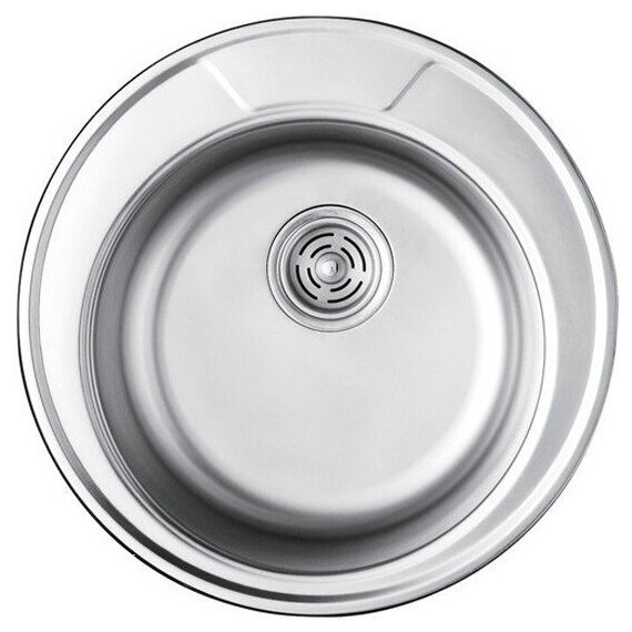 Мойка для кухни Kaiser® Kaiser KSS-510 Ф510x180*0.8mm (врезная, круглая, хром)