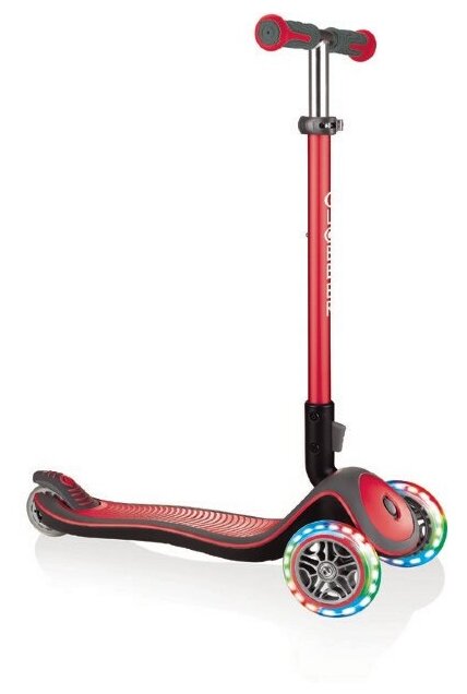 Самокат "Globber" Elite Deluxe Lights (Красный)