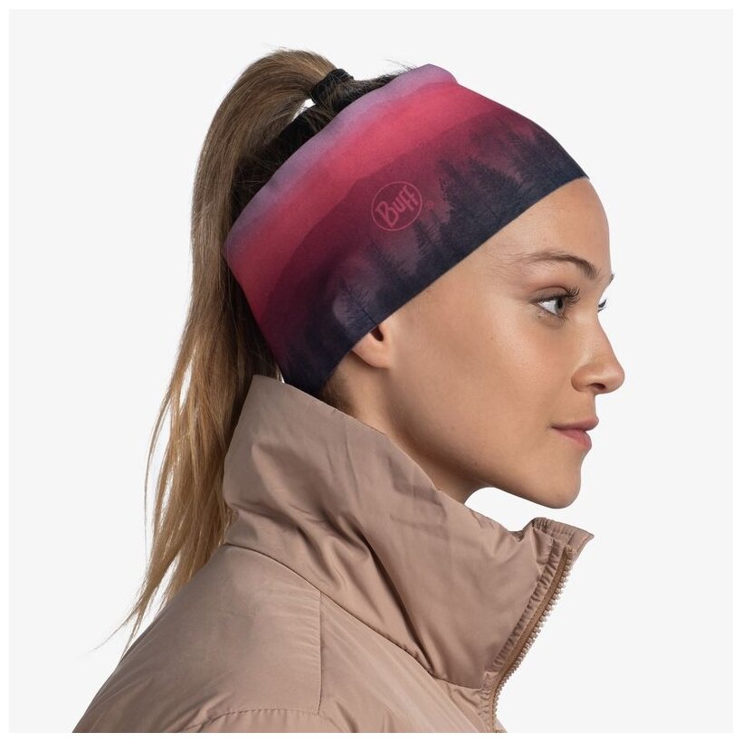 Повязка Buff Tech fleece headband для взрослых и детей, размер OneSize, розовый — фото 1