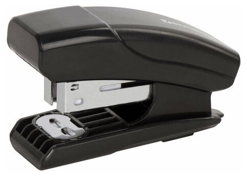 6 шт. Степлер №24/6, 26/6 мини BRAUBERG "Black Jack", до 18 листов, антистеплер, черный, 227762