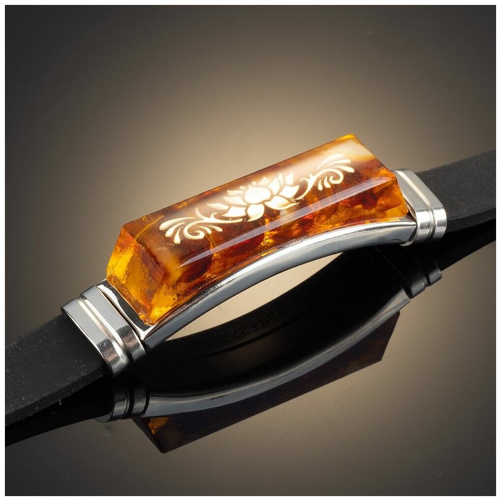 Браслет, янтарь