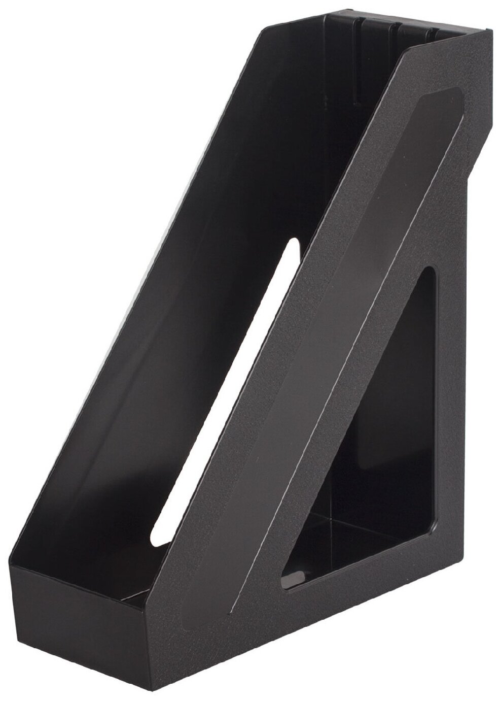 Лоток вертикальный для бумаг BRAUBERG "Basic", 265х100х285 мм, черный, 237009