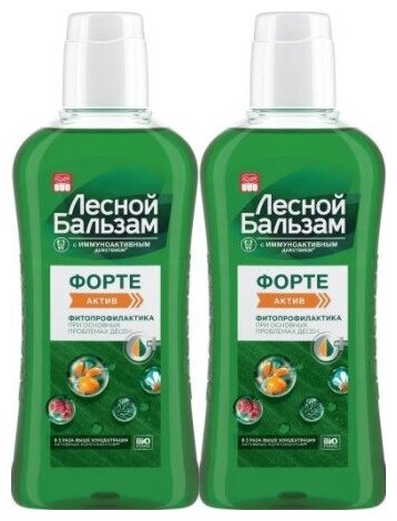Лесной бальзам Ополаскиватель для десен Форте 400 мл, 2 шт/