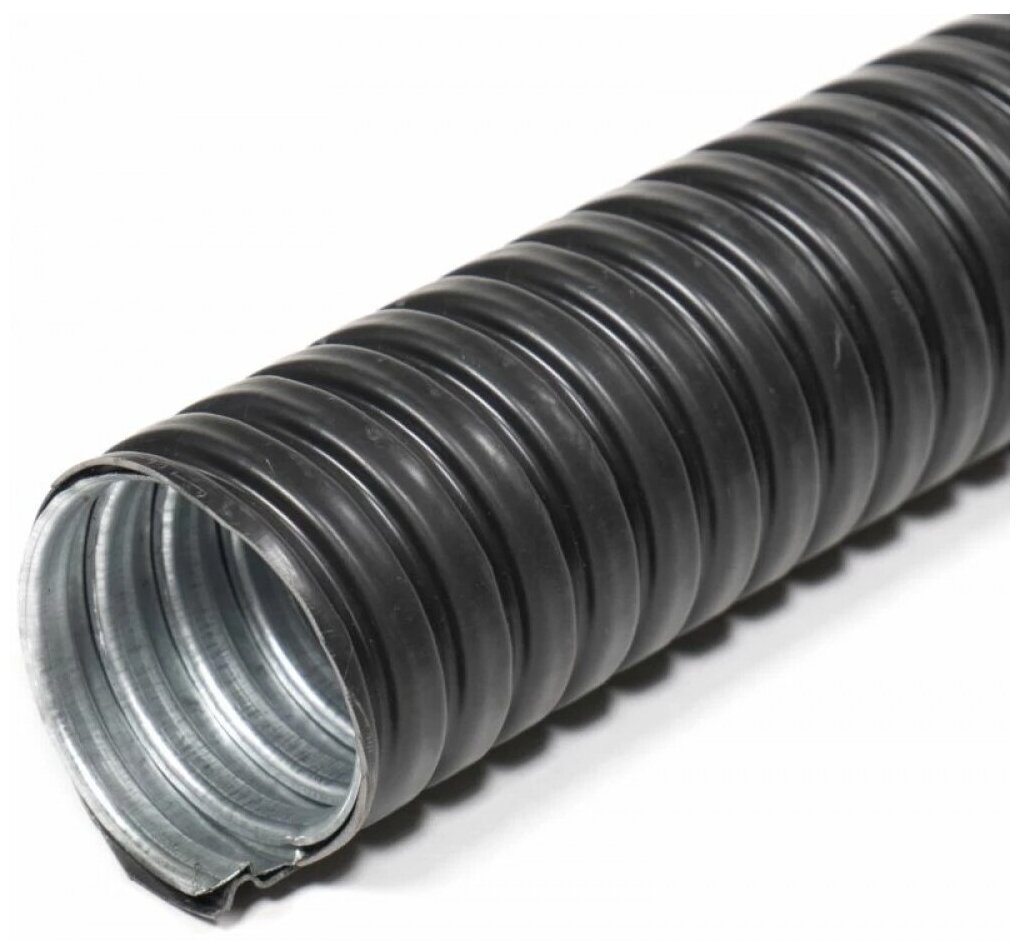 Металлорукав в ПВХ изоляции гофроматик МРПИ НГ 25 50 м/уп. черный zeta42214