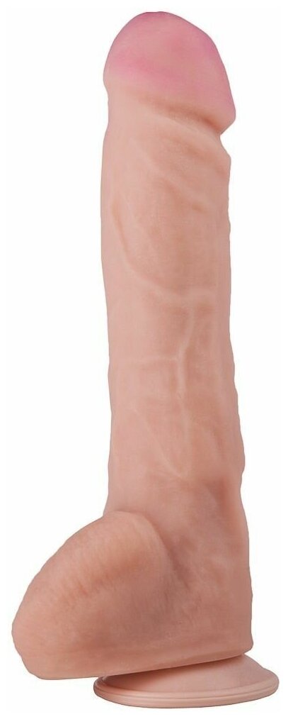 Гигантский фаллоимитатор на присоске REAL Next №31 - 25,5 см.