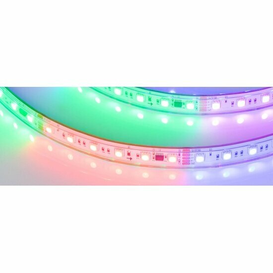 Светодиодная лента Arlight герметичная DMX-PS-B60-15mm 24V RGB-PX6 (15W/m, IP67, 5060, 5m) (, бегущий