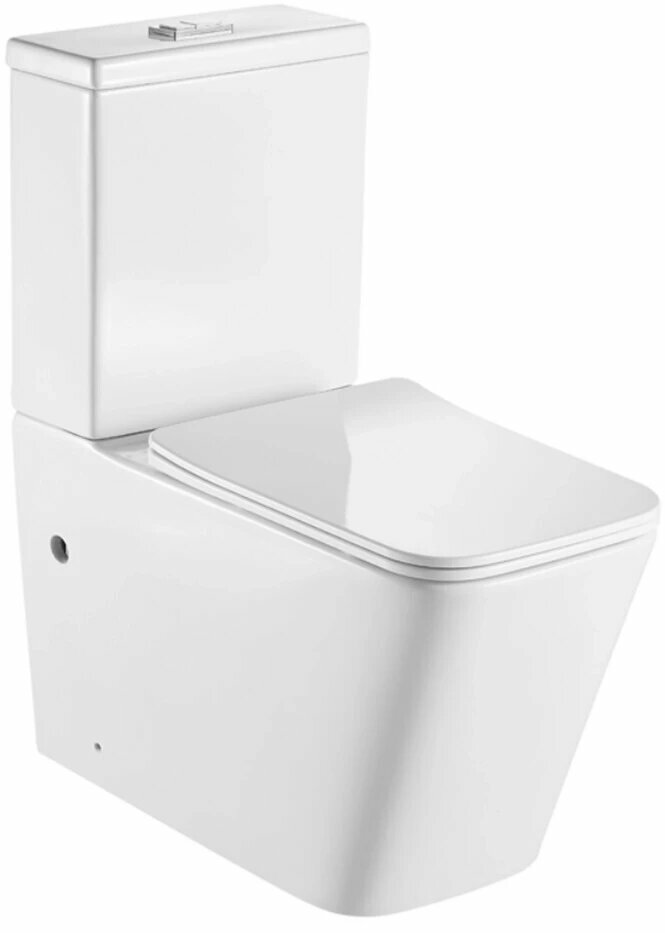 Унитаз-компакт Hansman Keramik Kvadro YHI0005 с сиденьем микролифт, белый