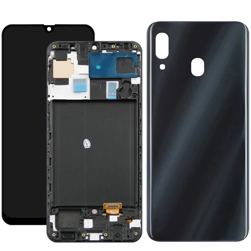 Экран Amoled 6,4 дюйма A50, для Samsung Galaxy A50, ЖК-дисплей SM-A505F A505FN, Amoled Frame Cover