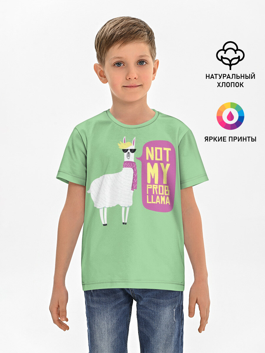 Футболка хлопковая детская Лама