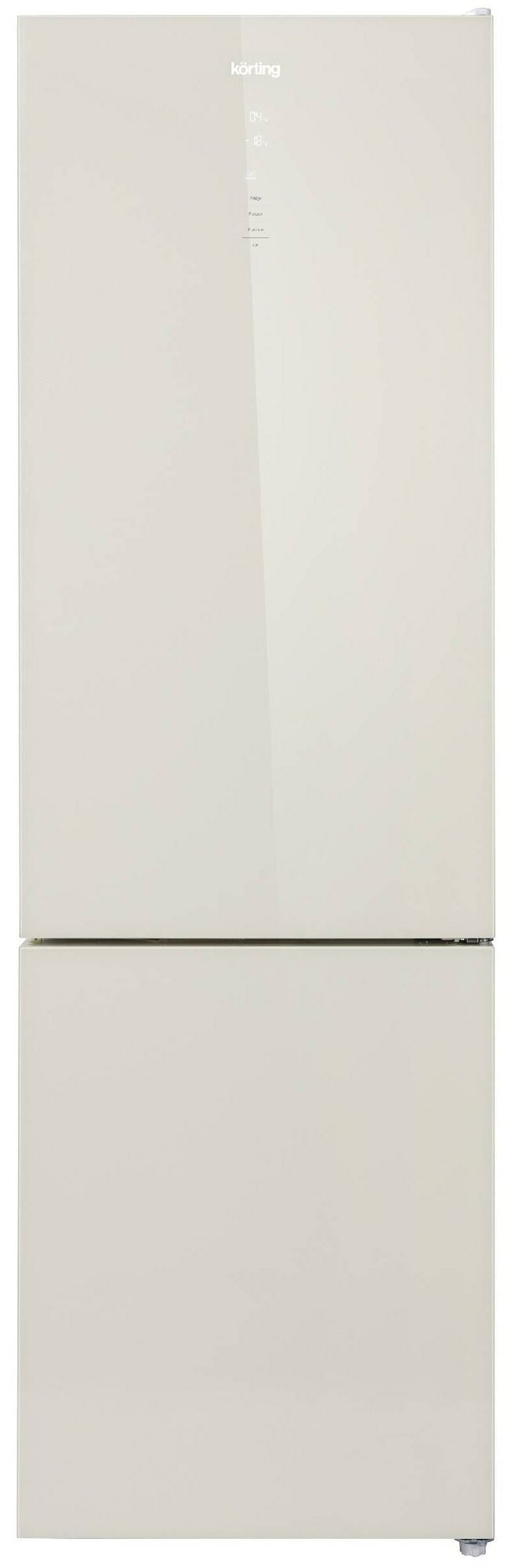 Холодильник Korting KNFC 62370 GB RU, бежевое стекло