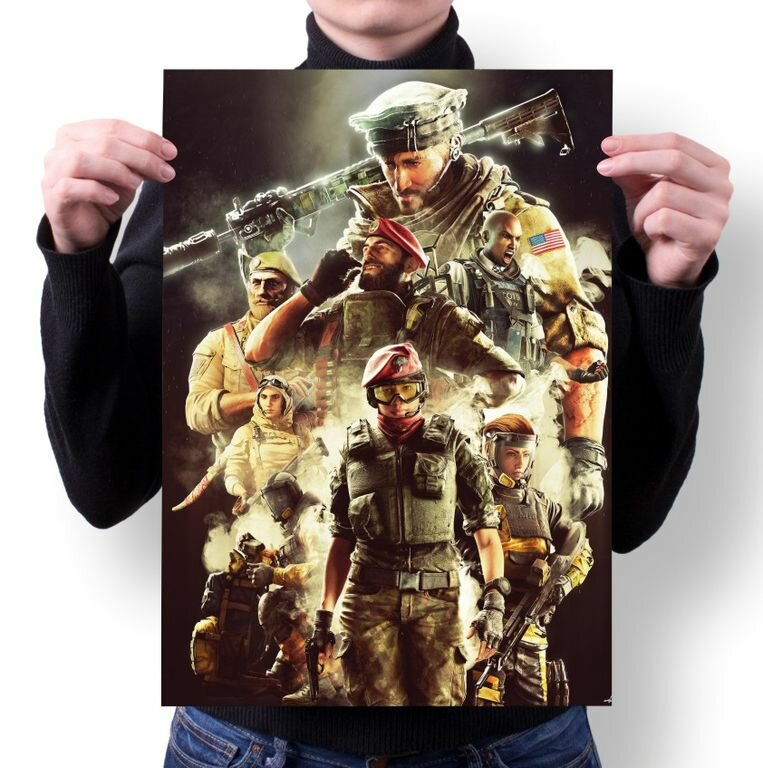 Плакат Tom Clancy’s Rainbow Six, Том Клэнси’с Реинбоу Сикс №5, А3 (42-29 см)