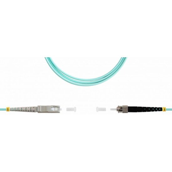 Патч-корд оптический Toplan , симплексный, SC/PC-ST/PC, MM 50/125 (OM3), 15 м, LSZH