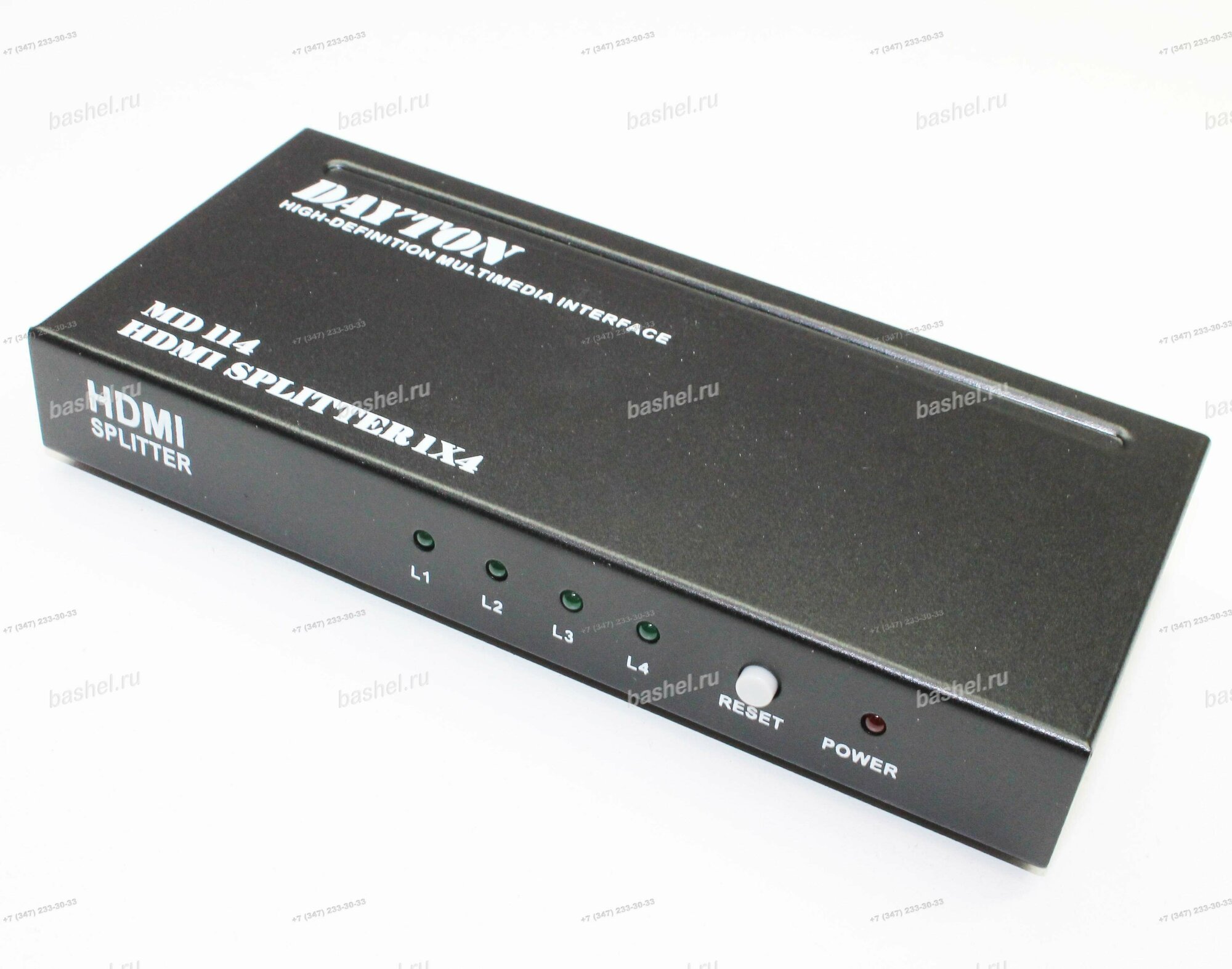 Разветвитель цифрового AV сигнала HDMI 1,3 1080P, 3D DAYTON MD-114NEW (1 вх.- 4 вых.) c усилителем, DC 5V, DAYTON