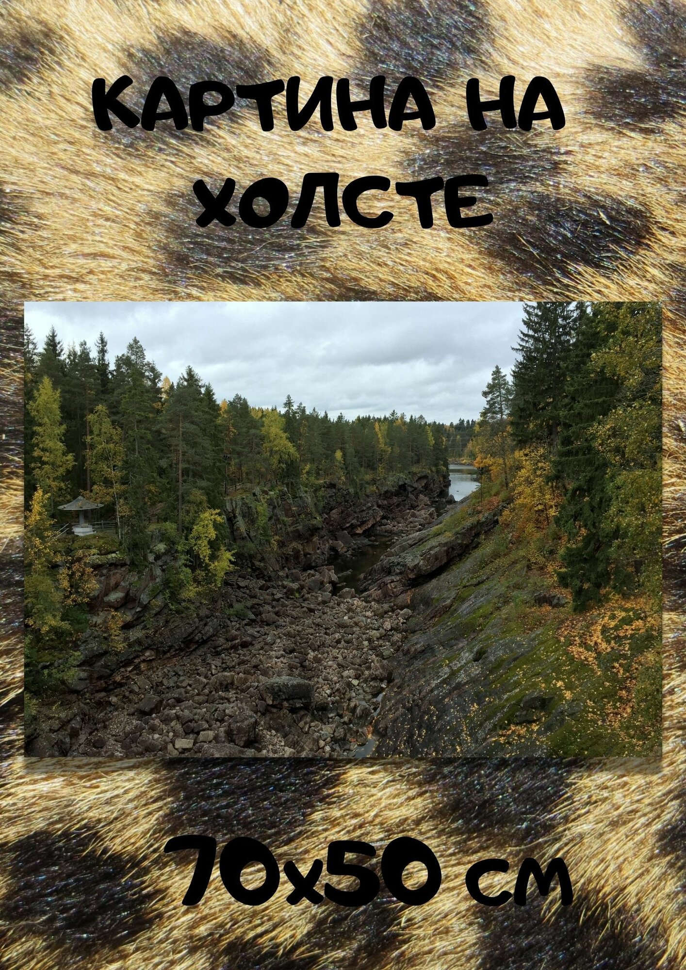 Картина 50х70 Северная природа Финляндии - Каньон