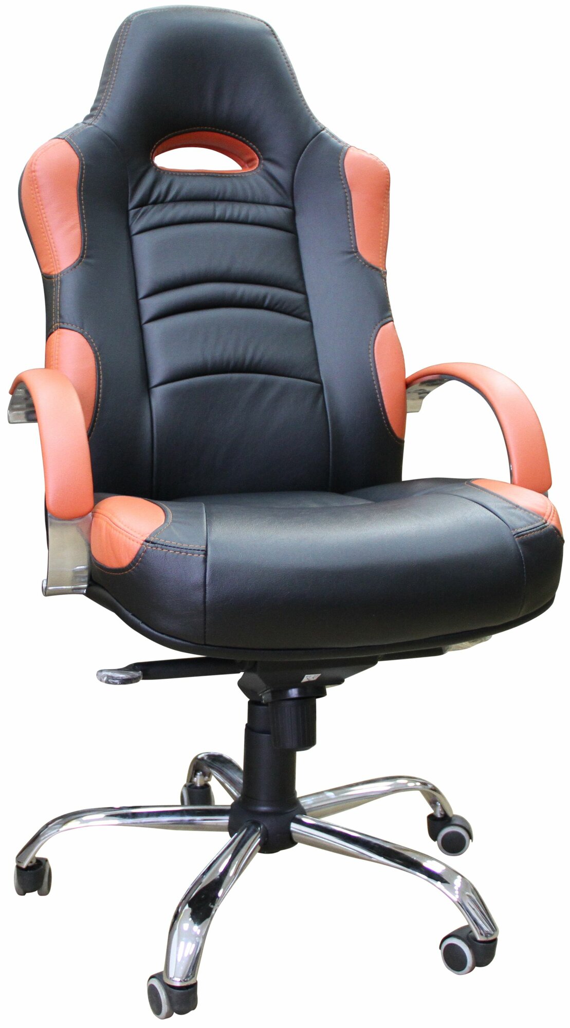 Форсаж хром натуральная кожа мадрас черная/3007