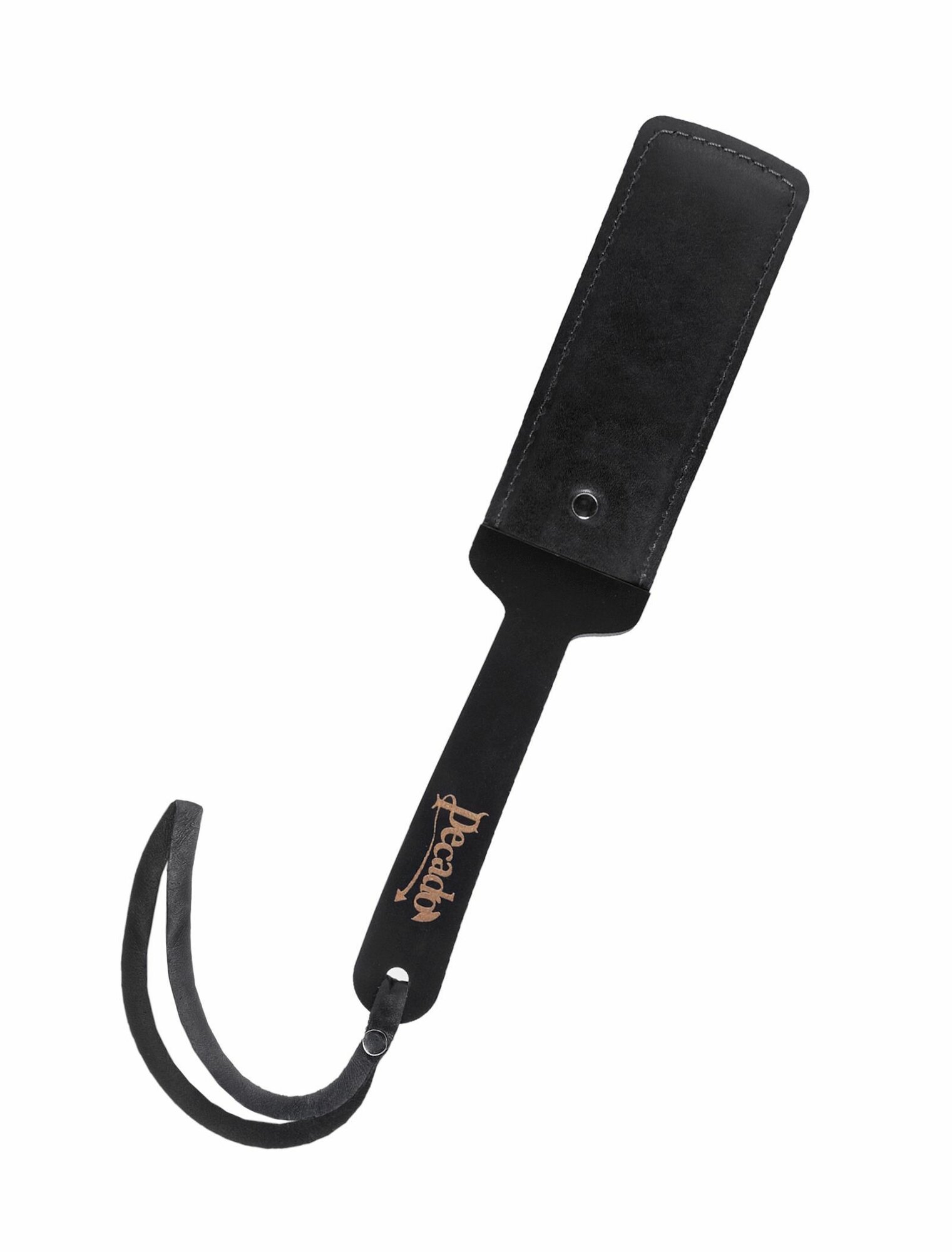 Pecado Черный твердый пэддл из натуральной кожи и дерева - 33 см. Кнуты, плётки, хлысты