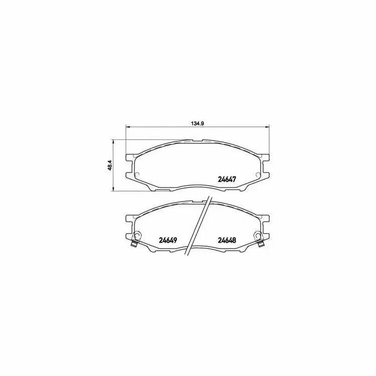 Колодки тормозные дисковые перед BREMBO - P56083