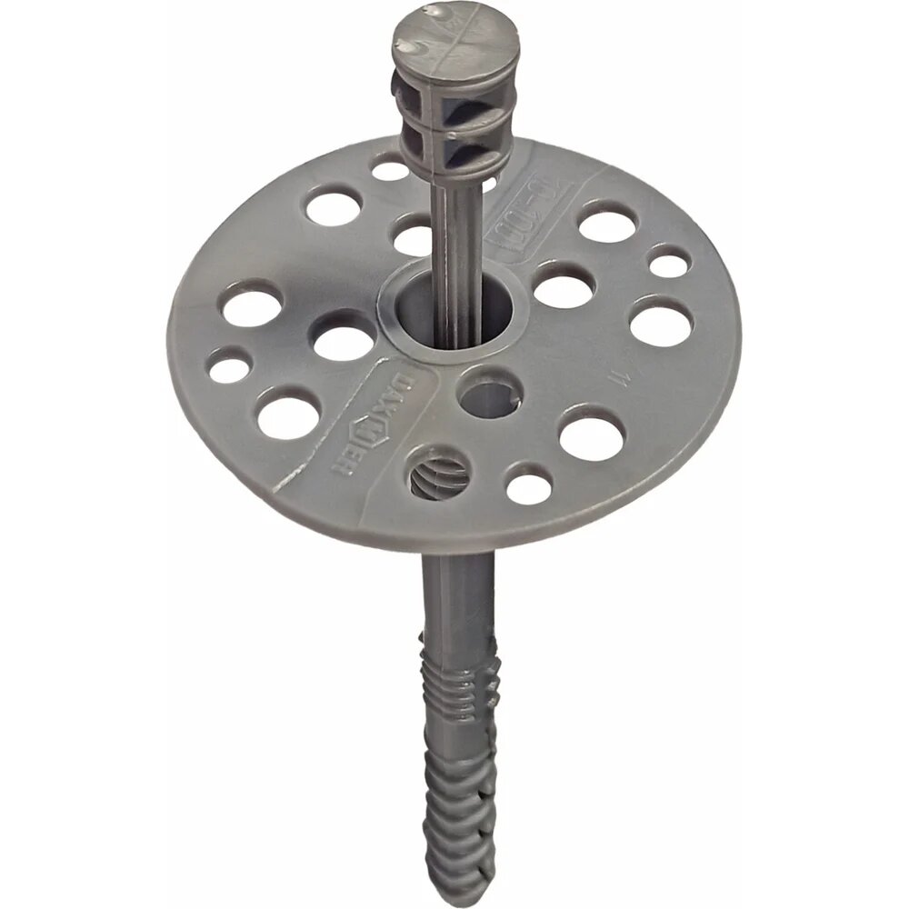 Дюбель гриб Daxmer для теплоизоляции из полипропилена с пластиковым гвоздем IZO, надёжное крепление в стенах и потолках