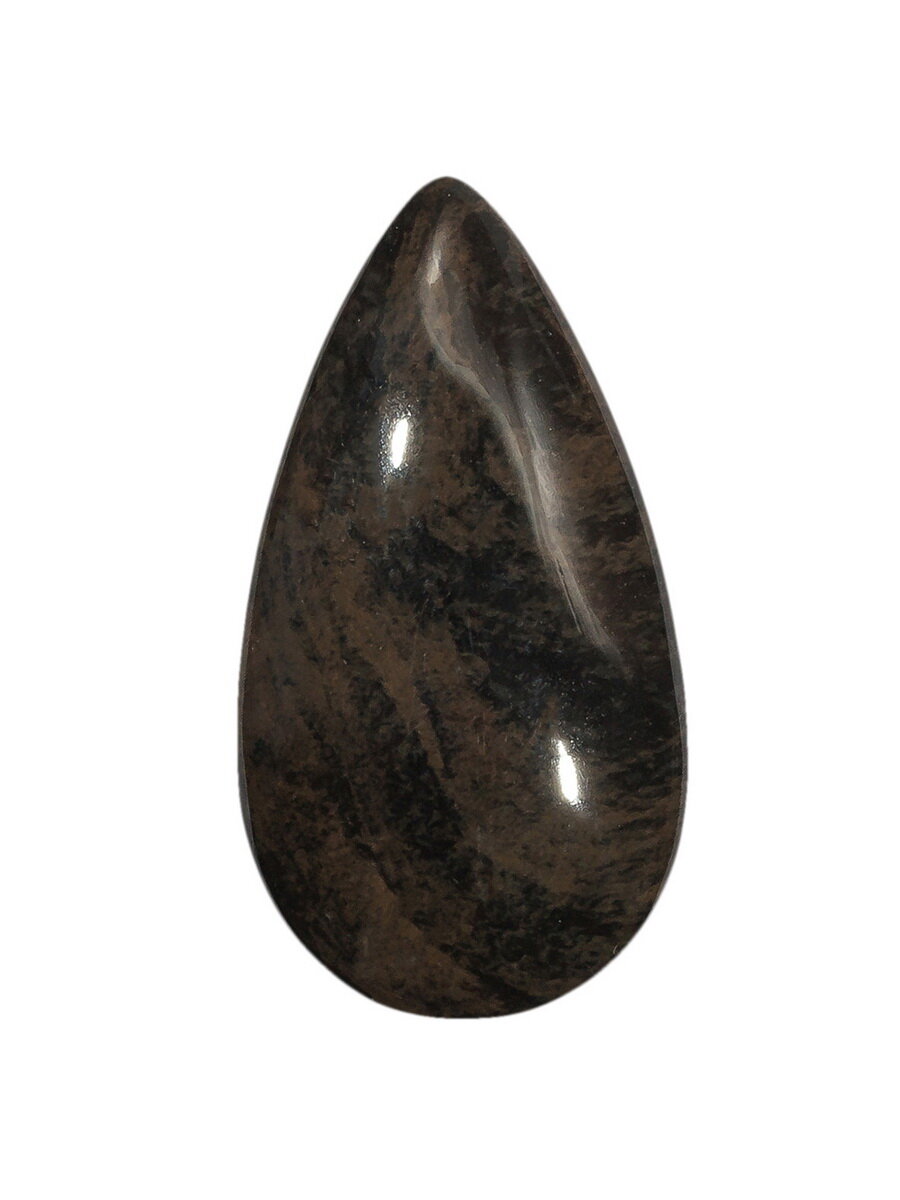 Кабошон Обсидиан махагоновый 50х27х6 мм.